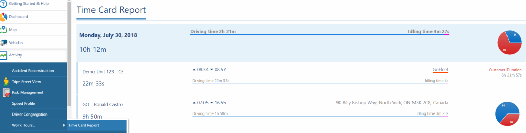 How Do I Get Driver Time Cards with GPS on myGeotab? | GoFleet