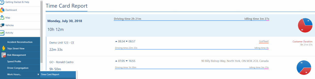 How Do I Get Driver Time Cards with GPS on myGeotab? | GoFleet